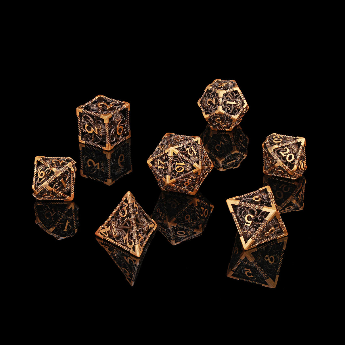 OCTOPUS METAL POLYHEDRON DICE – Nothosaur Toy
